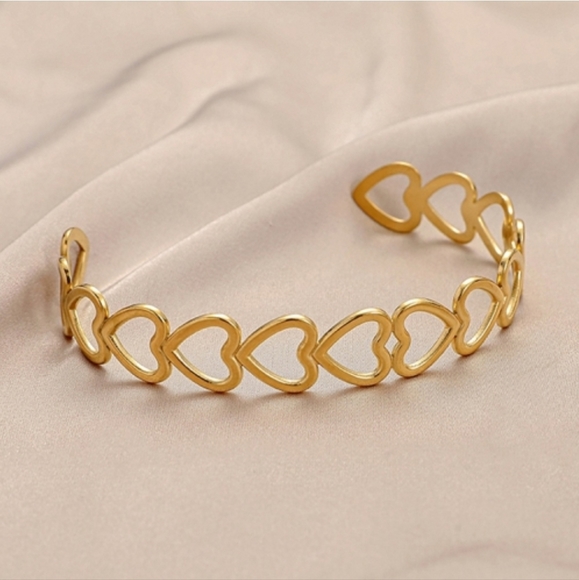 stainless steel | Jewelry | Hearts Bracelets Adjustable Stainless Steel ...